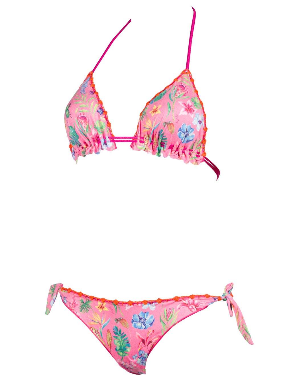Bikini Donna Pin Up Rosa Fantasia Floreale | Albos Underwear - Shop ...